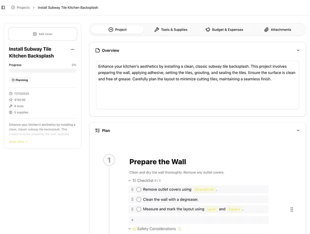 DIYProject.ai - Your DIY Personal Assistant | DIYProject.ai